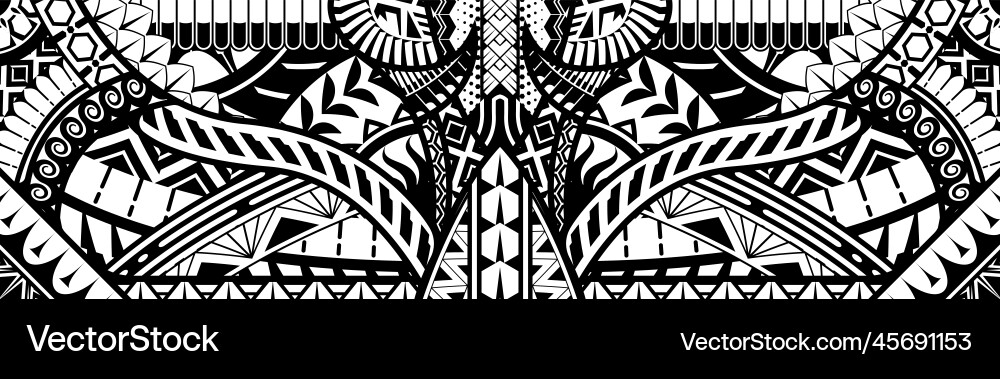 Abstract polynesian ethnic pattern Royalty Free Vector Image