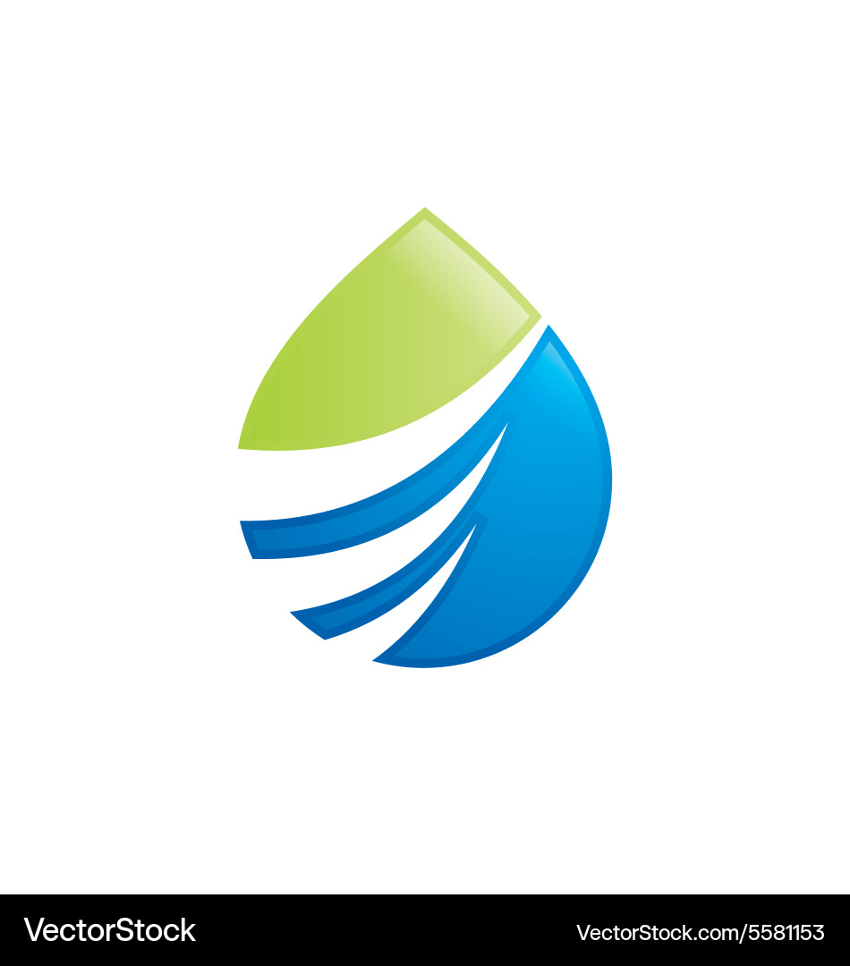 Abstract Water Drop Logo Royalty Free Vector Image