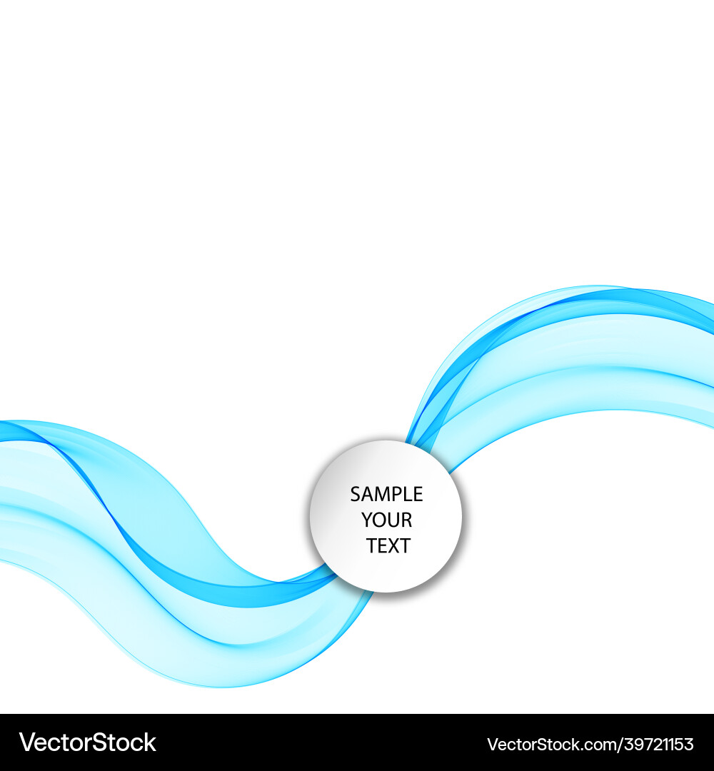 Blue wave layout for presentation brochure eps Vector Image