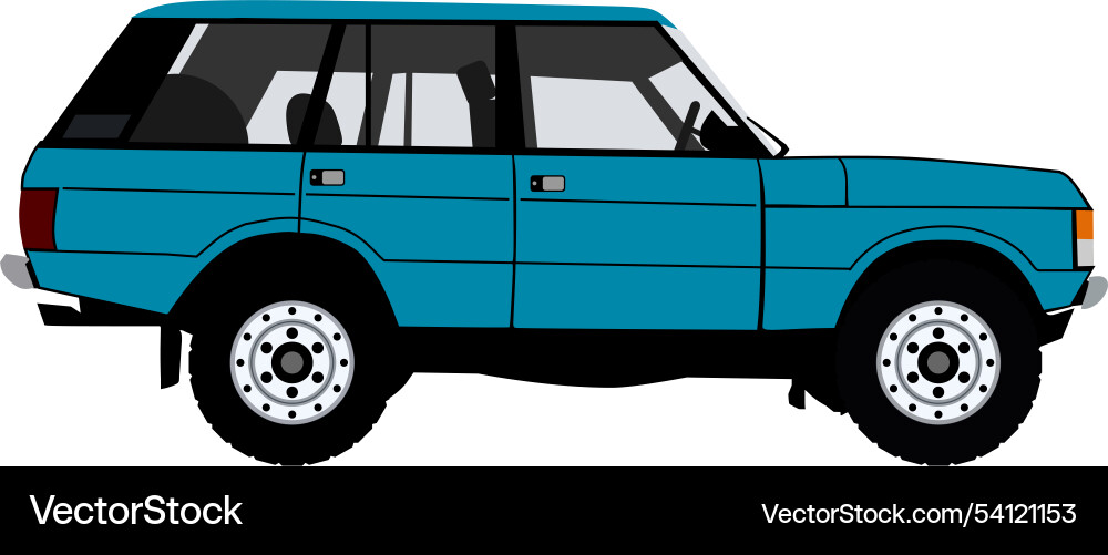 Classic Range Rover SUV Royalty Free Vector Image