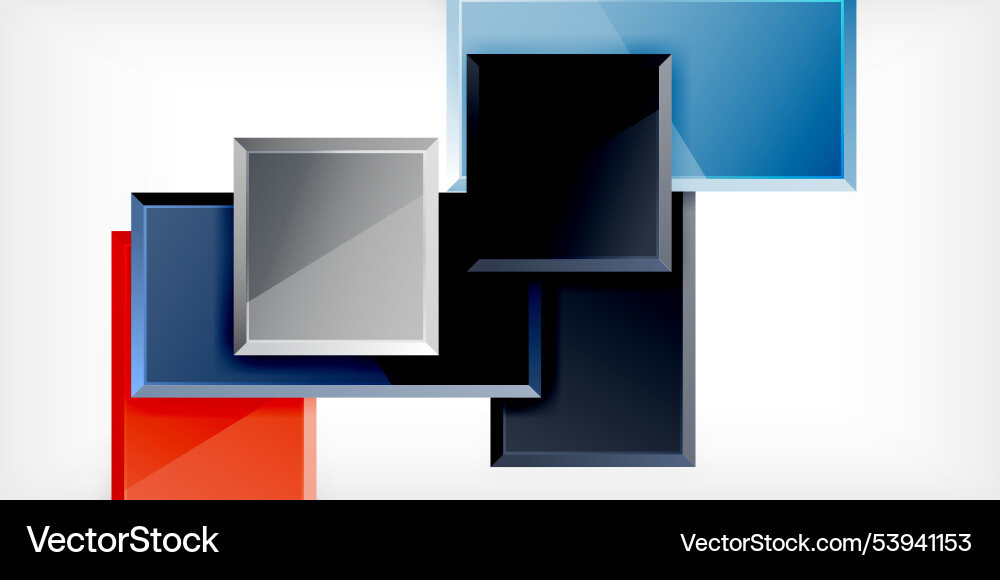 Colorful squares and rectangles Royalty Free Vector Image