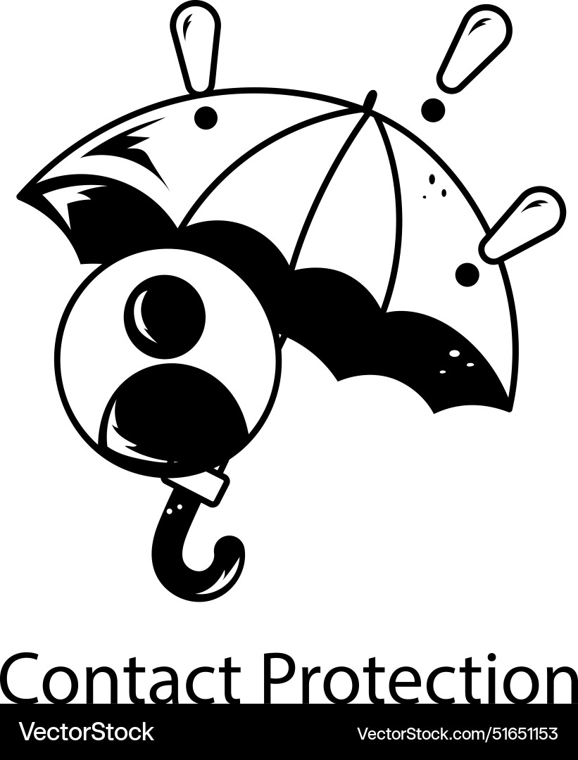Contact protection Royalty Free Vector Image - VectorStock