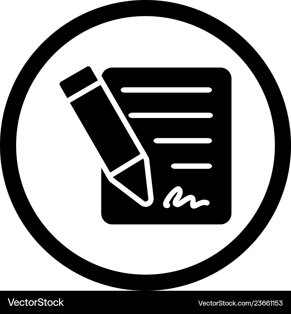 Contract icon Royalty Free Vector Image - VectorStock