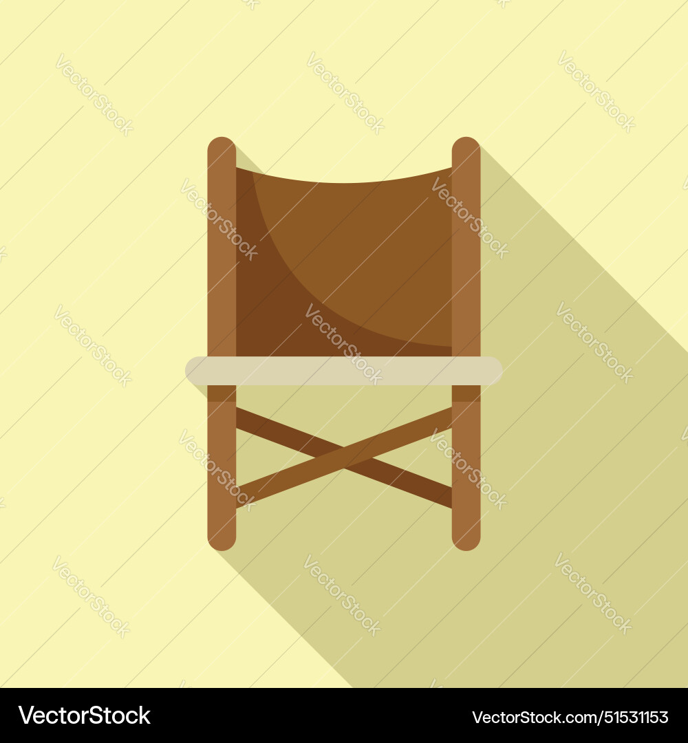 Folding chair comfort camping relaxation Vector Image