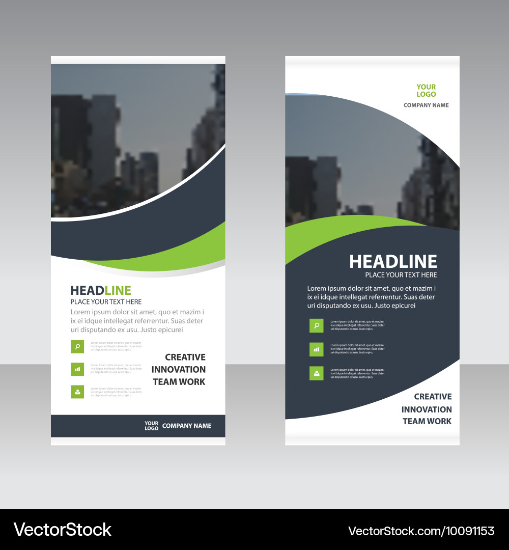 Roll Up Banner Green Vector Images (over 1,500)