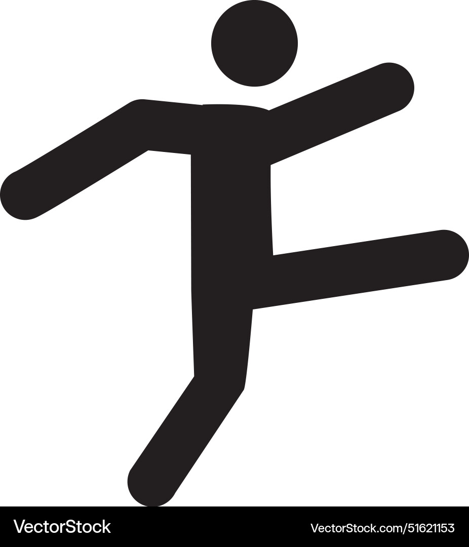 Kicking icon silhouette design template isolated Vector Image