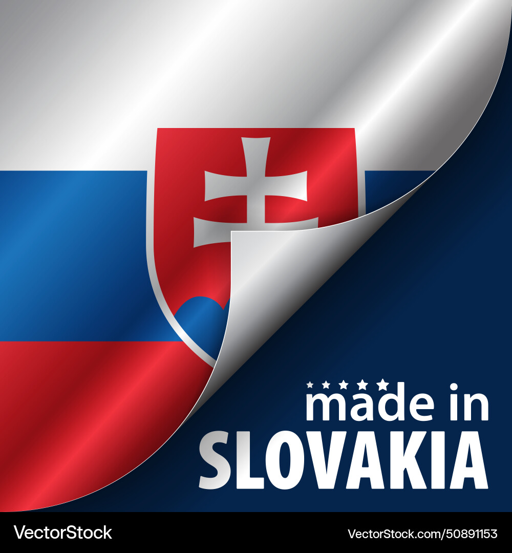Made in slovakia graphic and label Royalty Free Vector Image