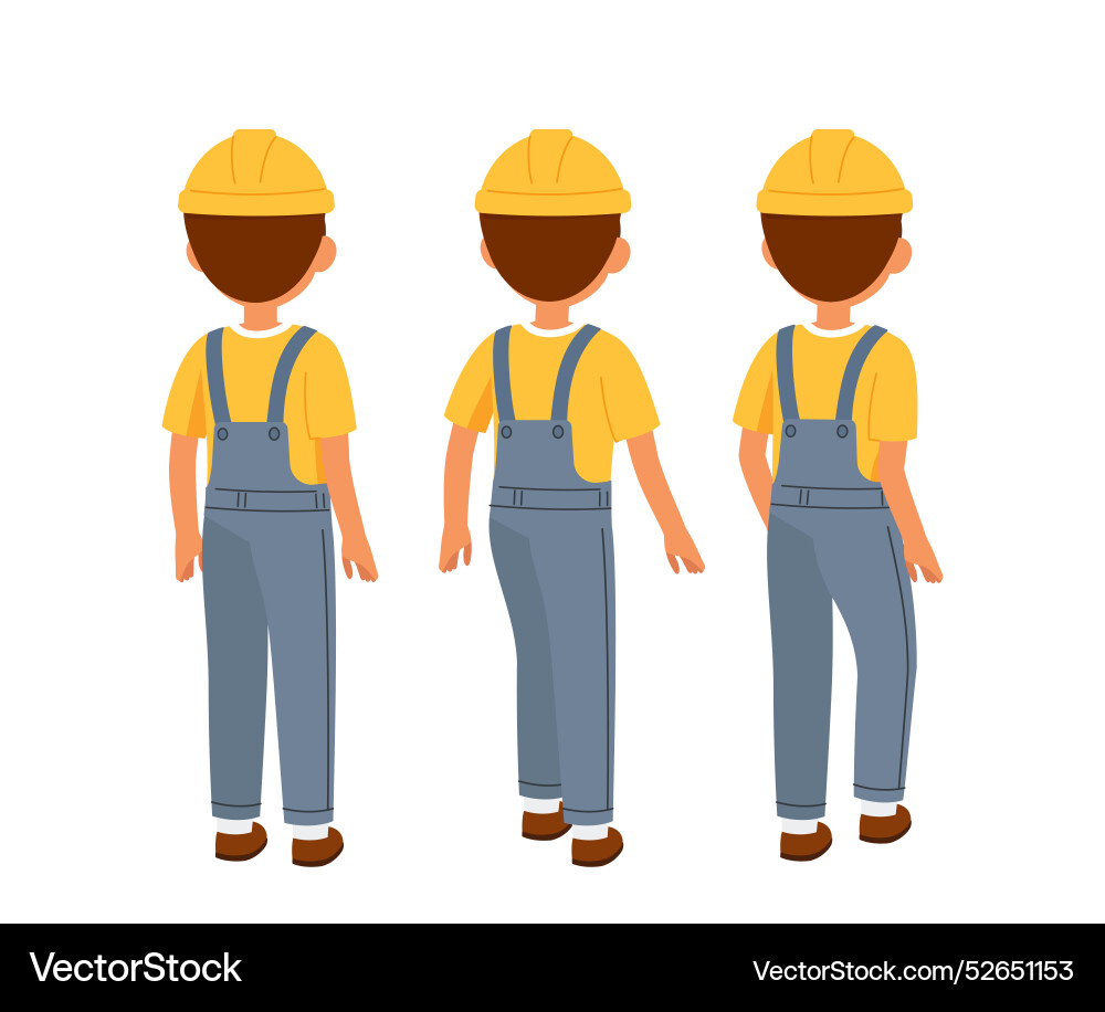 Male worker constructor man in protective hardhat Vector Image