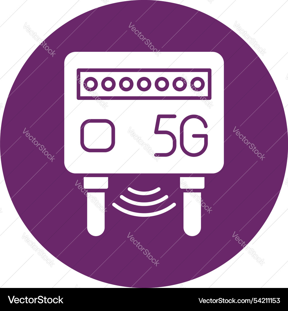Router glyph circle icon Royalty Free Vector Image