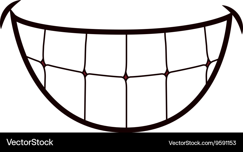 Smile cartoon icon mouth design graphic Royalty Free Vector