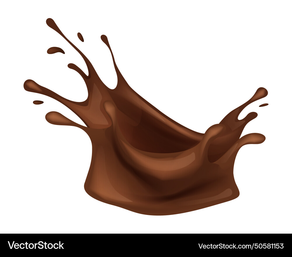Splash of chocolate Royalty Free Vector Image - VectorStock
