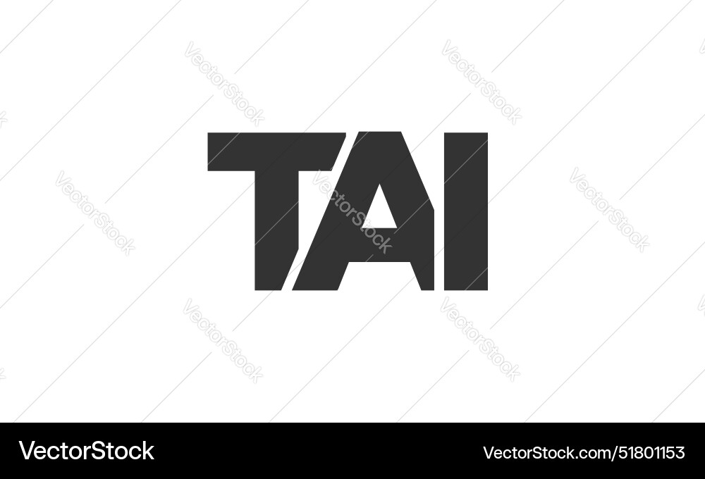 Tai logo design template with strong and modern Vector Image