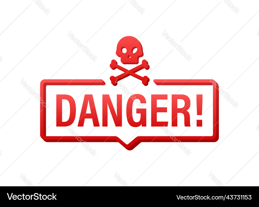 Triangle danger alert message attention sign Vector Image