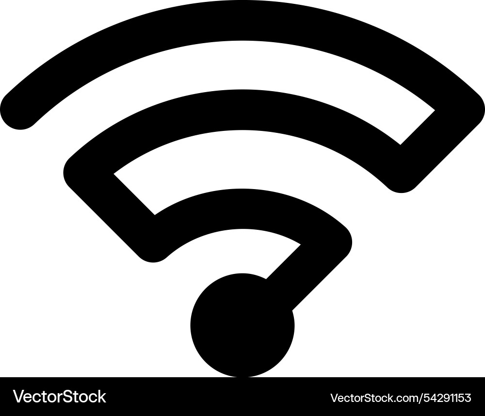 Wifi symbol icon design template isolated Vector Image