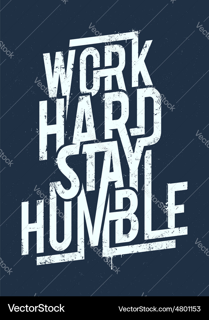 Work hard typography Royalty Free Vector Image