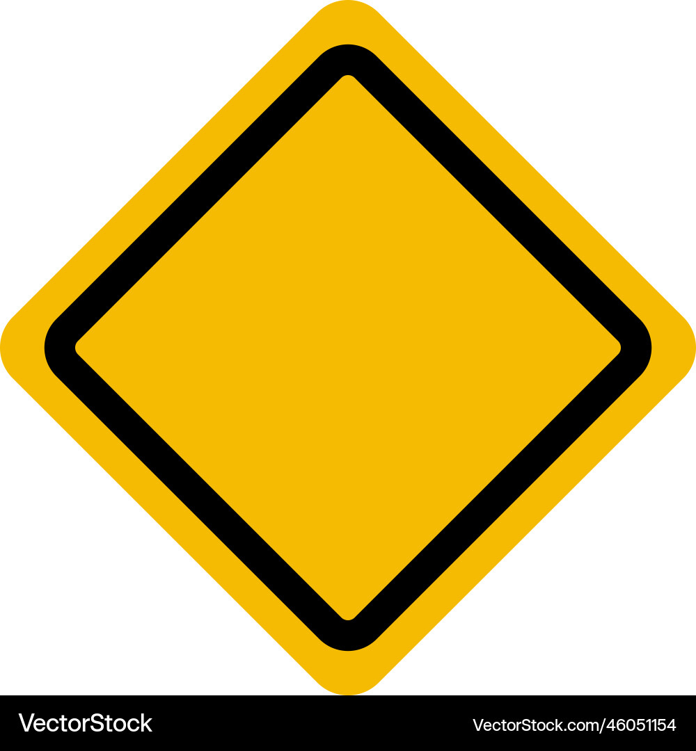 A square safety warning sign design template Vector Image