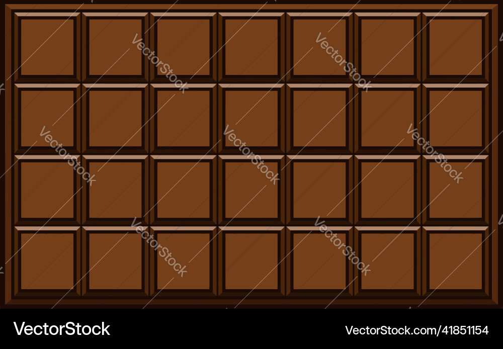 Cartoon brown chocolate bar Royalty Free Vector Image