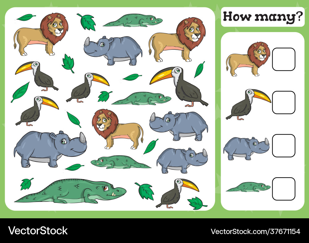 Counting game for preschool children count how Vector Image