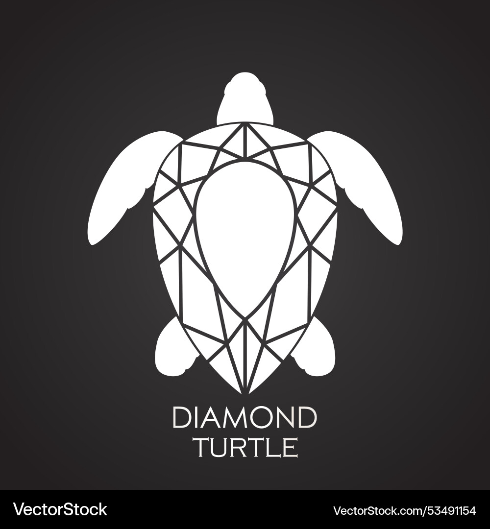 Diamond turtle concept logo Royalty Free Vector Image