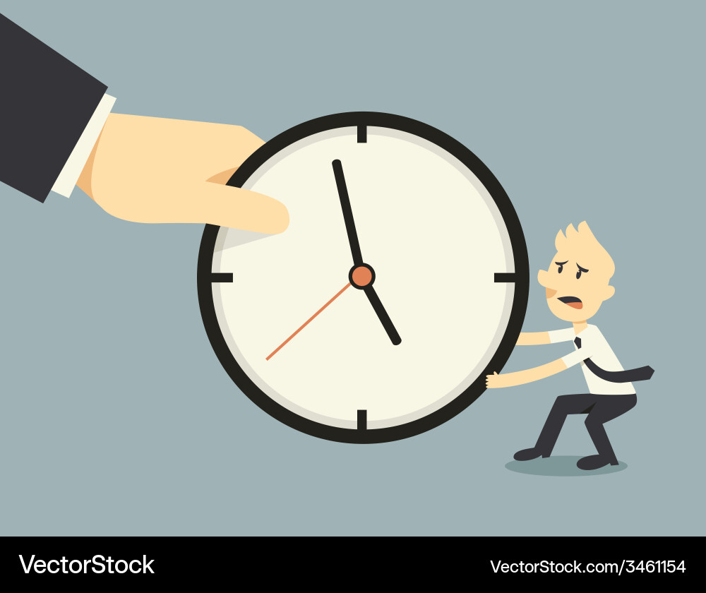 Fighting over time Royalty Free Vector Image - VectorStock