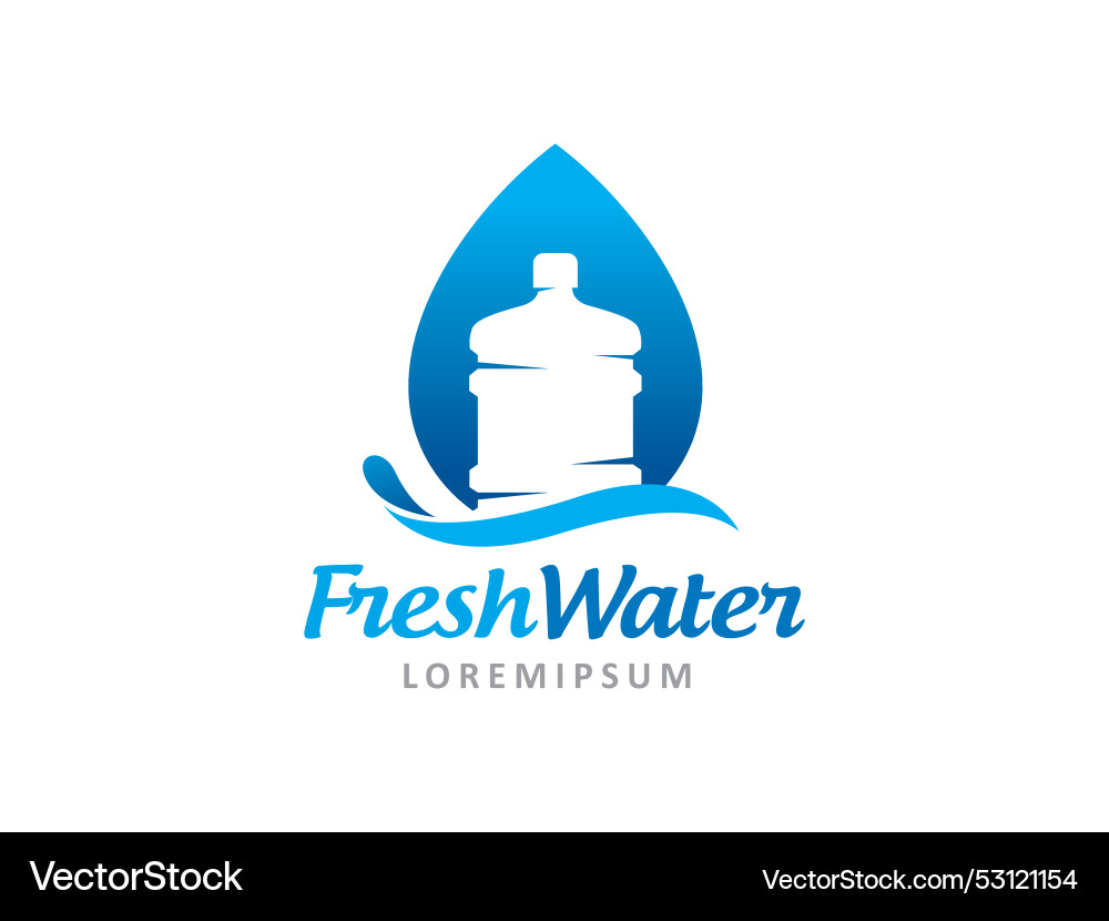 Fresh water logo symbol or icon template Vector Image
