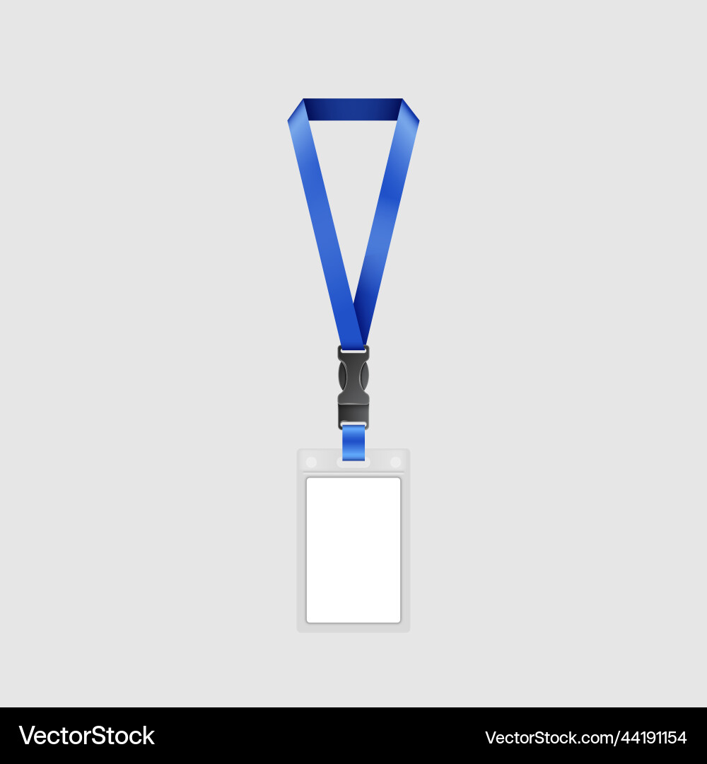 Id plastic card template blank identification Vector Image