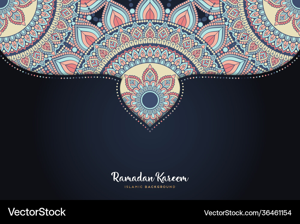 Islamic background with mandala Royalty Free Vector Image