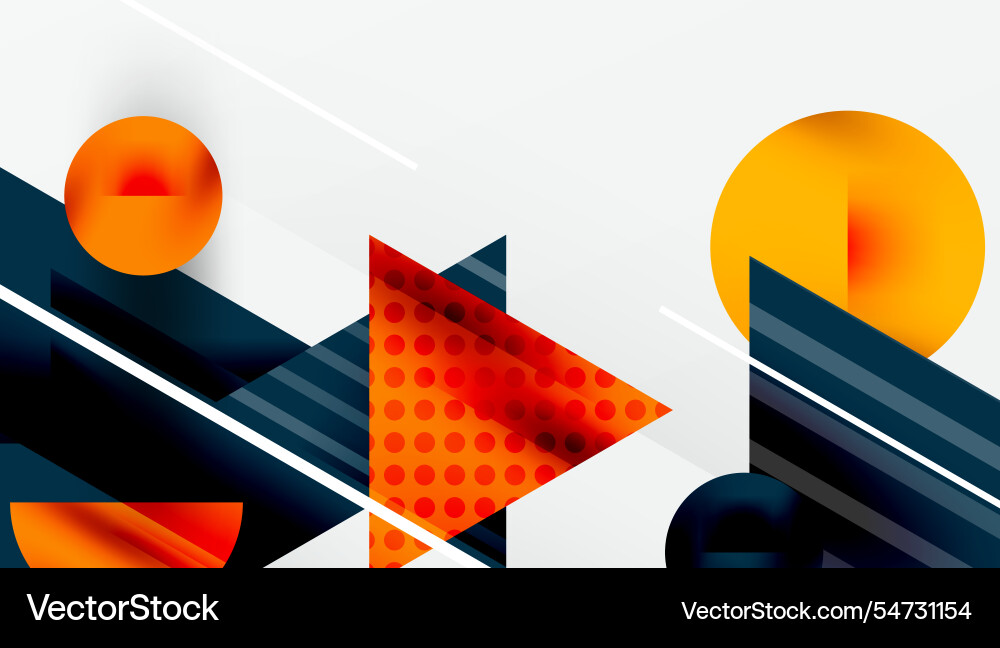 Modern geometric background - overlapping Vector Image