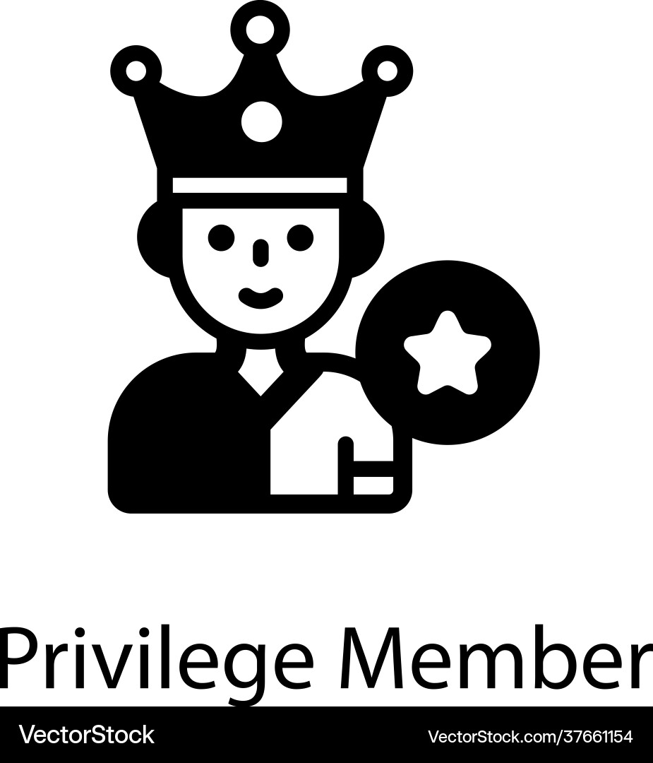 Privilege member Royalty Free Vector Image - VectorStock