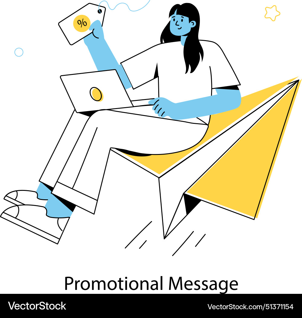 Promotional message Royalty Free Vector Image - VectorStock