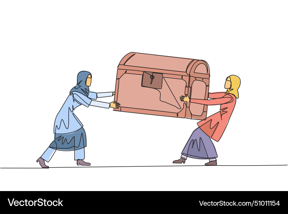 Single continuous line drawing two egoistic Vector Image