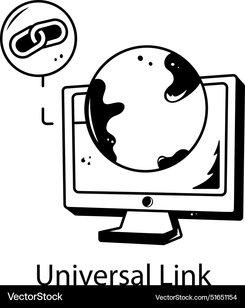 Universal link Royalty Free Vector Image - VectorStock