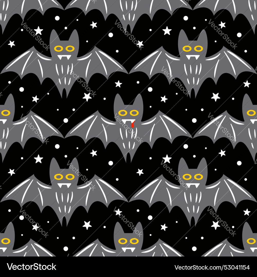 Whimsical bat pattern design ideal for bringing Vector Image