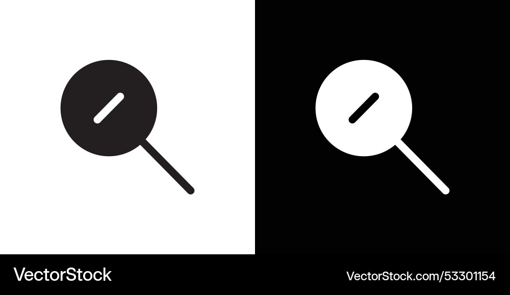 Zoom out icon thin line flat Royalty Free Vector Image