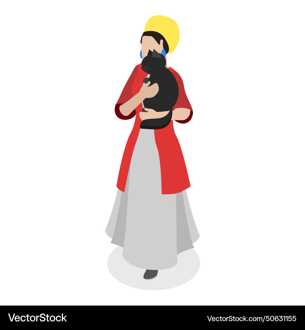 3d isometric flat set of fortune tellers Vector Image