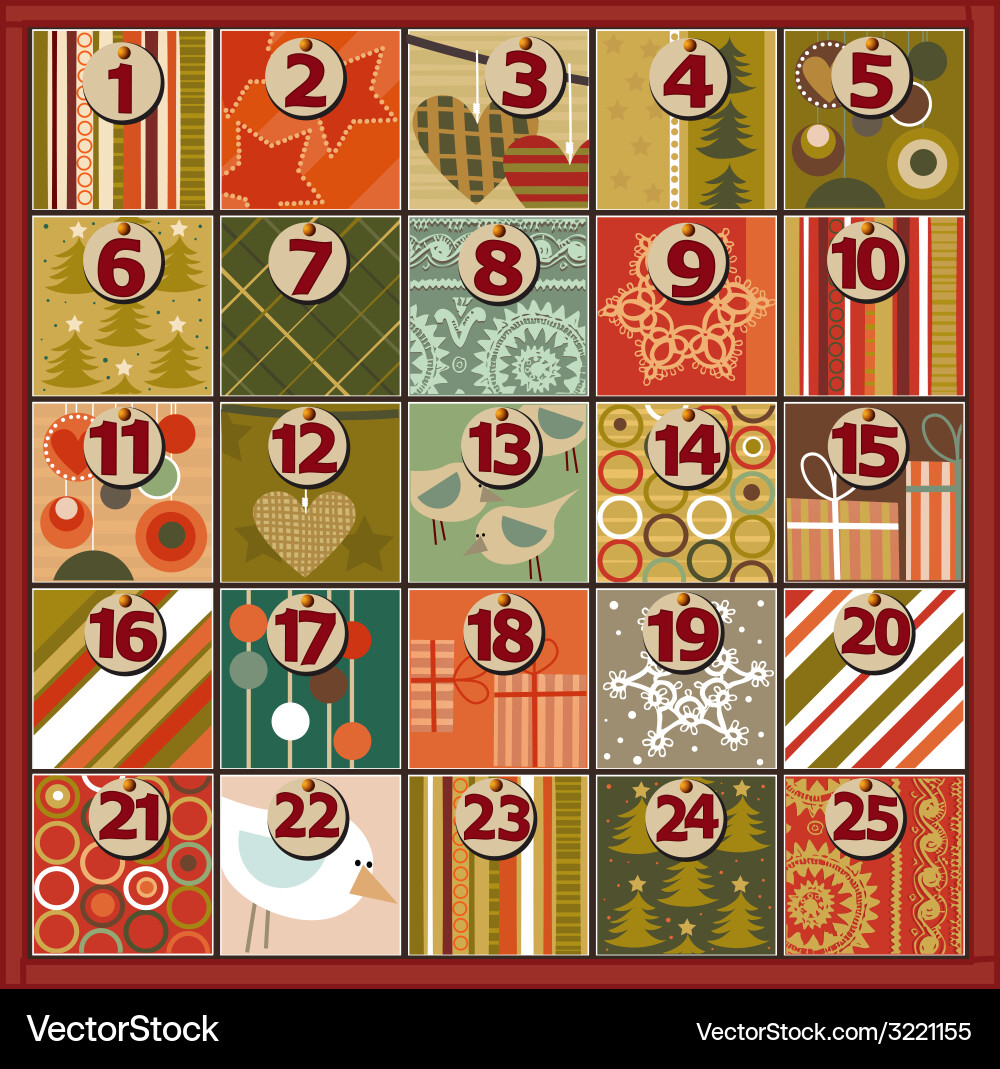 Advent calendar Royalty Free Vector Image - VectorStock