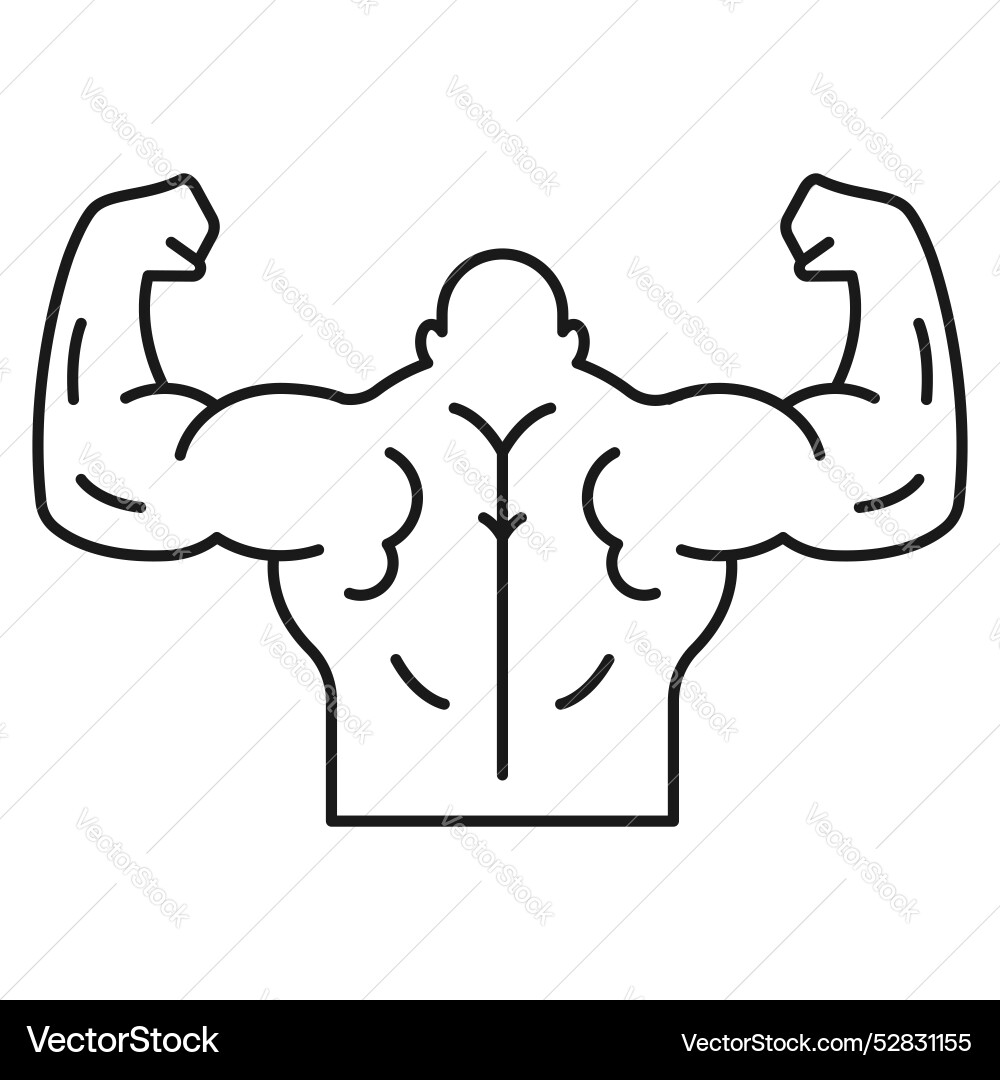 Biceps musclar arm icon strong muscular arms Vector Image