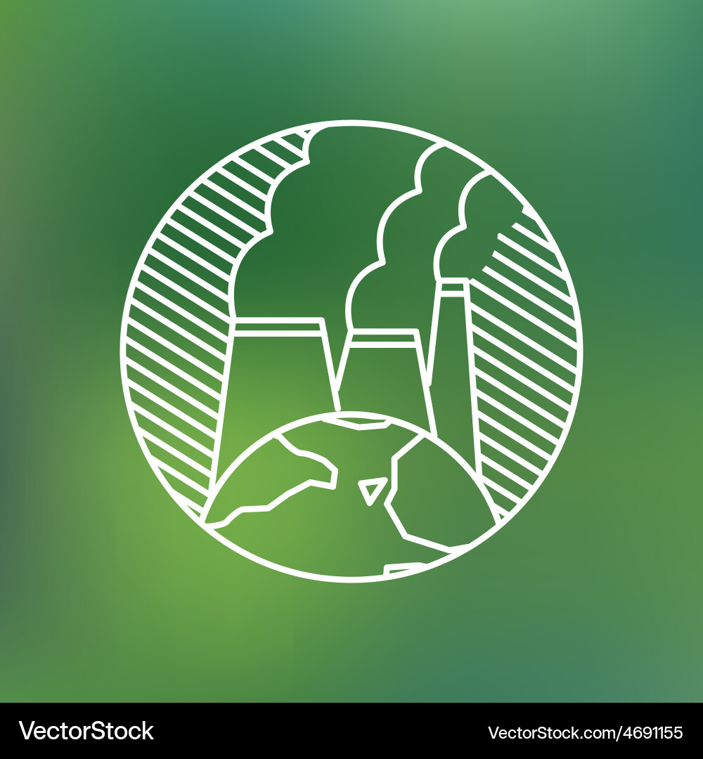 Earth globe environmental pollution planet Vector Image
