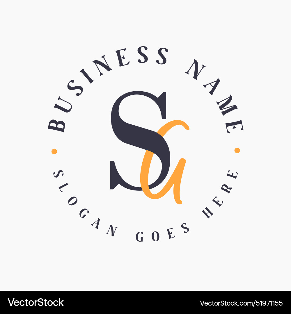 Elegant letter sg initials logo for corporate Vector Image