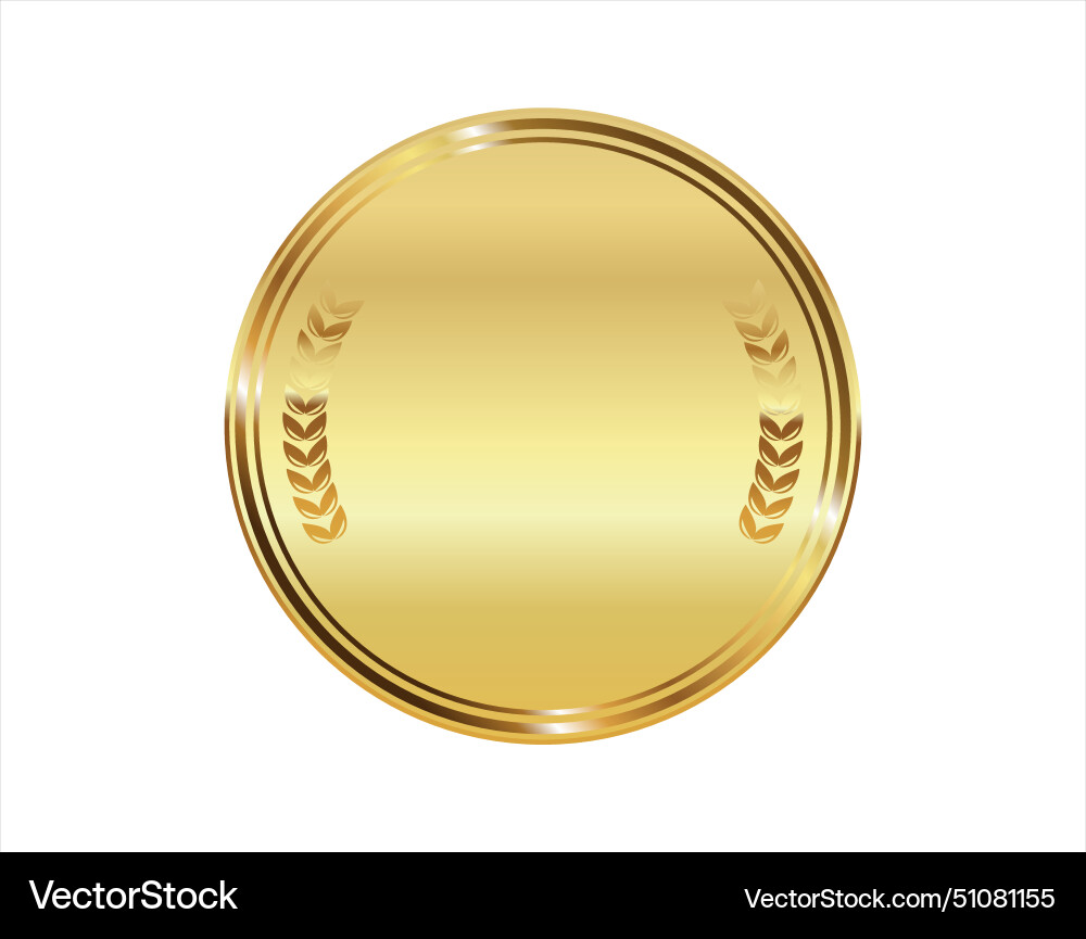 Golden stamp isolated on white background luxury Vector Image