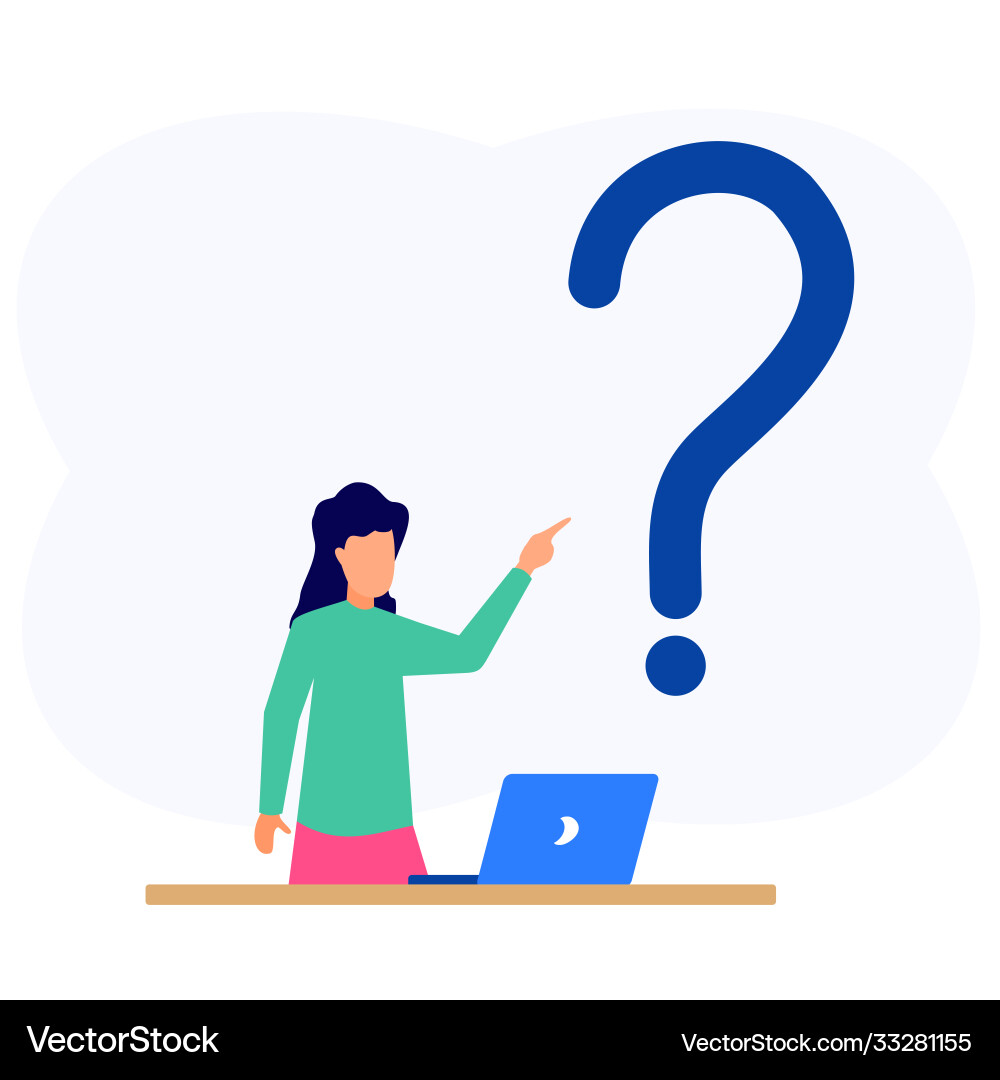 Graphic cartoon character questions Royalty Free Vector