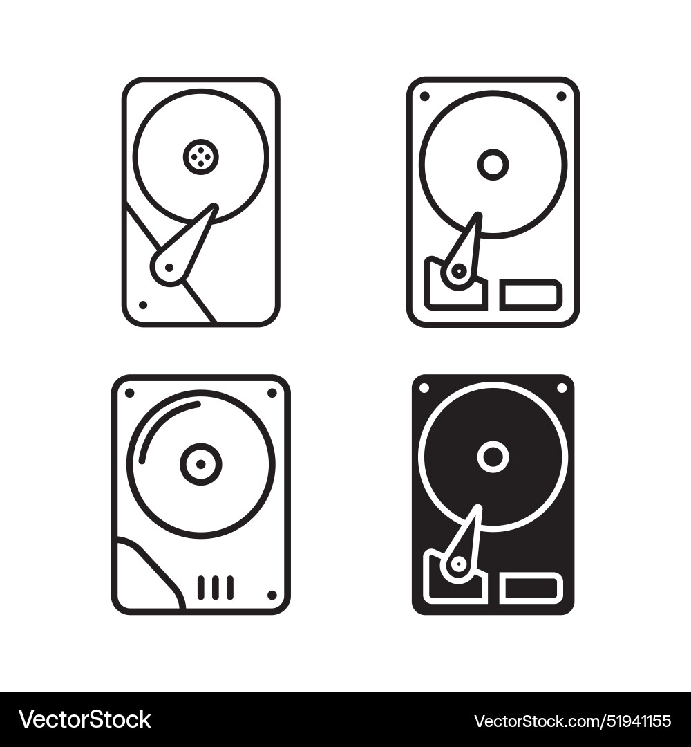 Hard disk icon symbol Royalty Free Vector Image