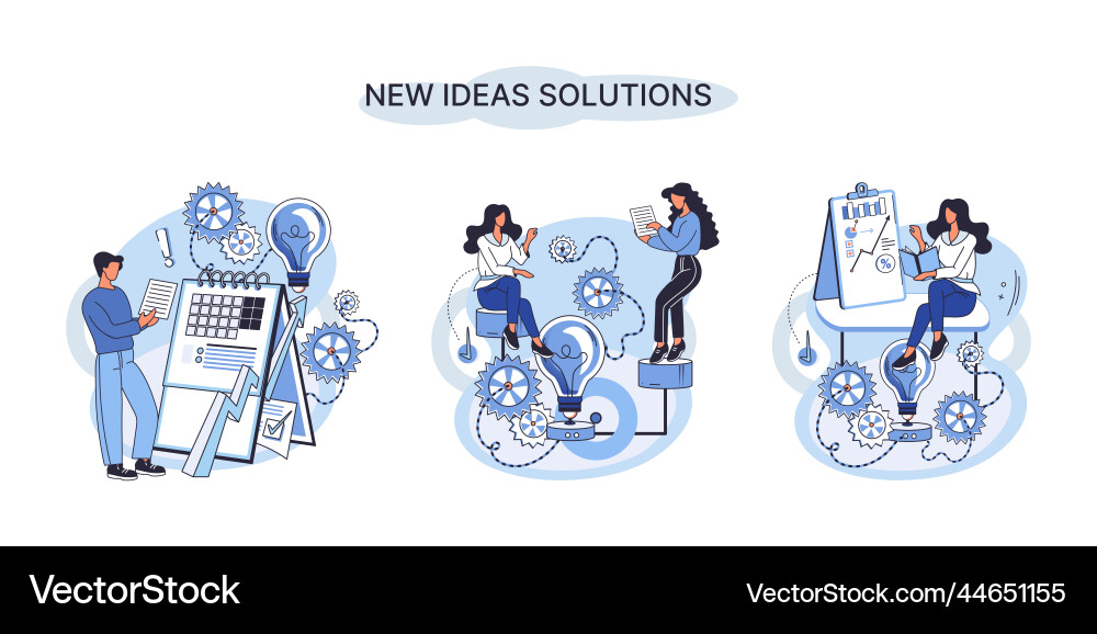 Idea and creative business solutions Royalty Free Vector