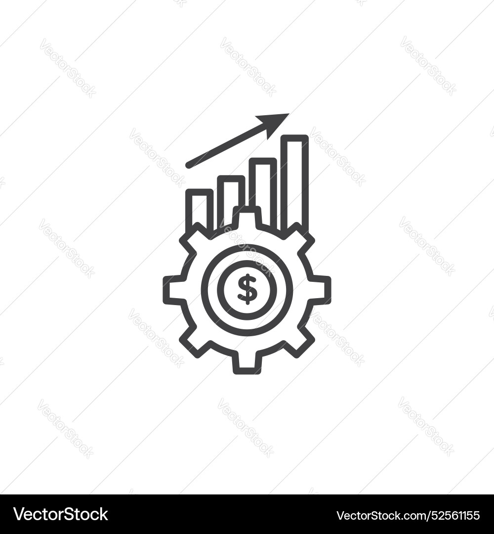 Kpi icon set on white background Royalty Free Vector Image