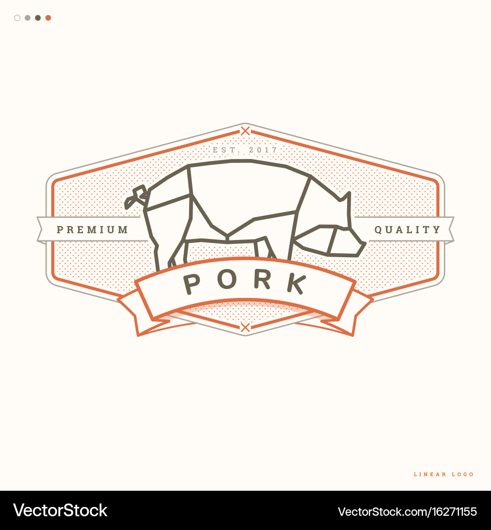 Pork linear logo Royalty Free Vector Image - VectorStock