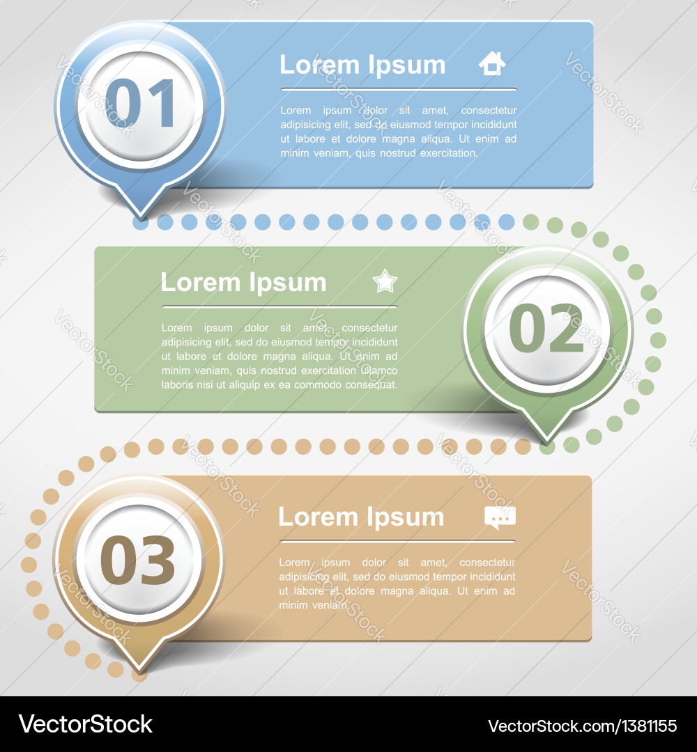 Three Banner Layout Template Royalty Free Vector Image