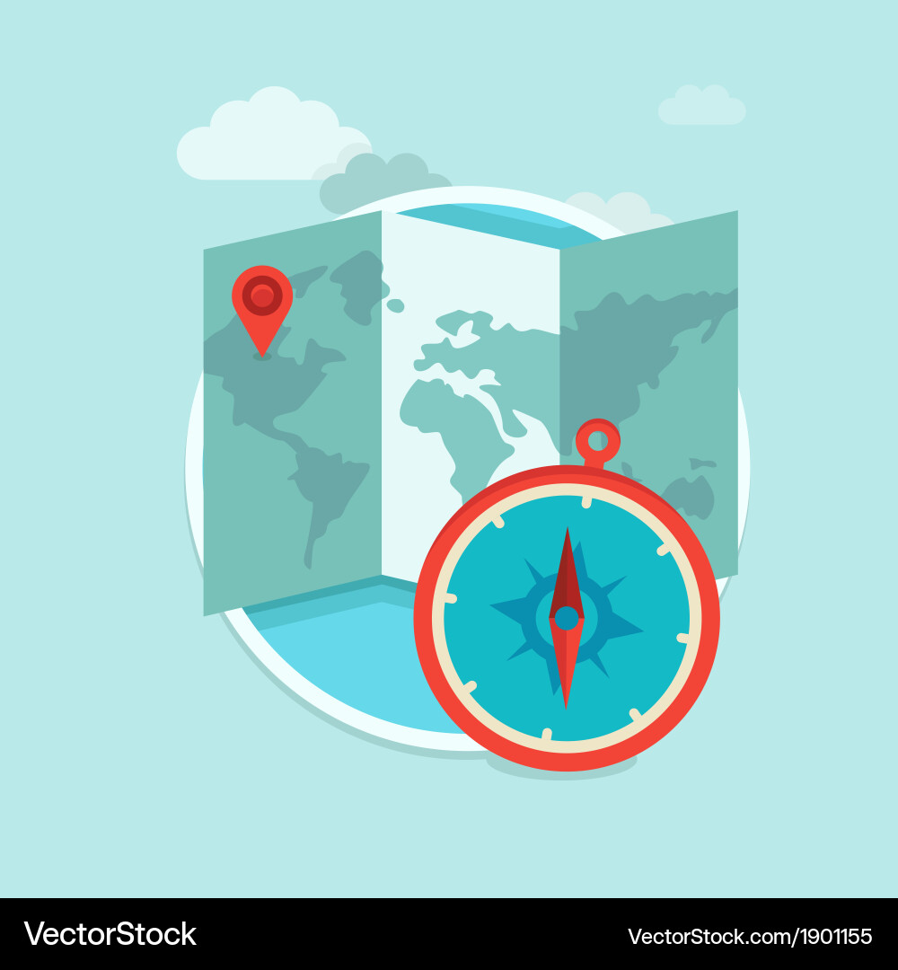 Travel Adventure Map Royalty Free Vector Image