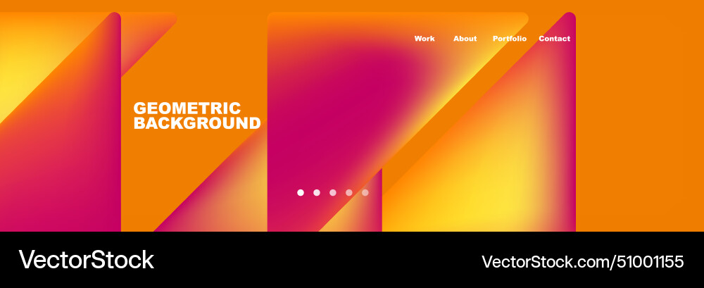 Vibrant orange and magenta gradient geometric Vector Image