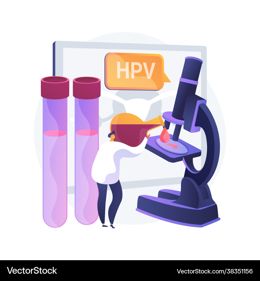 Hpv test abstract concept Royalty Free Vector Image