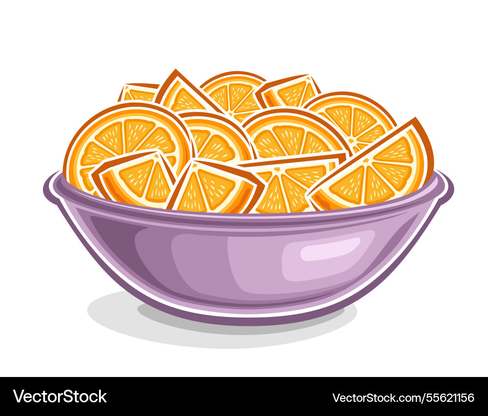 Orange bowl Royalty Free Vector Image - VectorStock